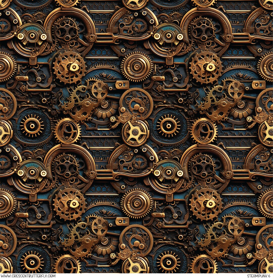 Steampunk 6 Pattern Printed Vinyl Sheets/tumbler Wrap - Etsy