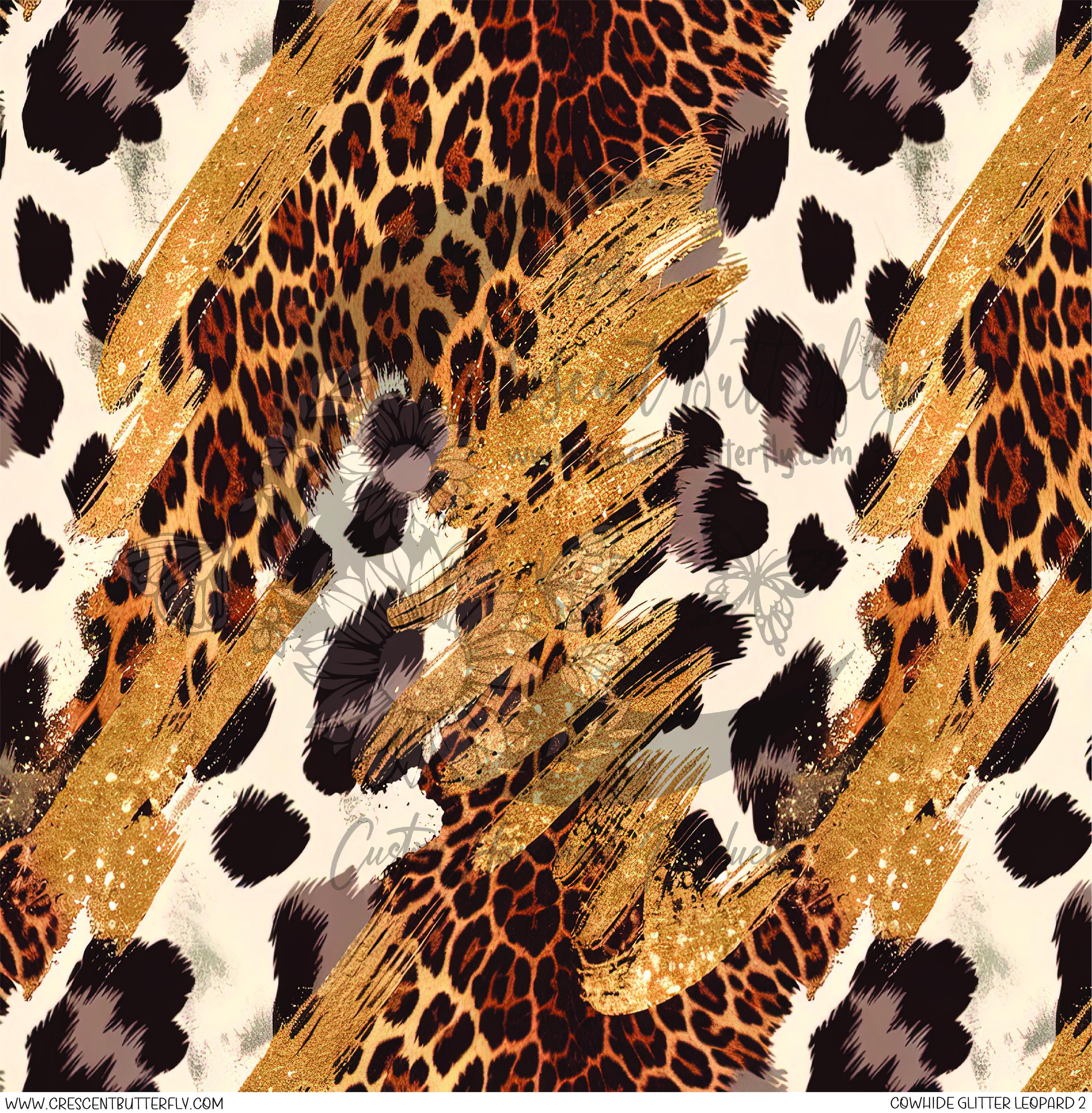 Cowhide Glitter Leopard 2 Printed Vinyl Sheet/tumbler Wrap - Etsy