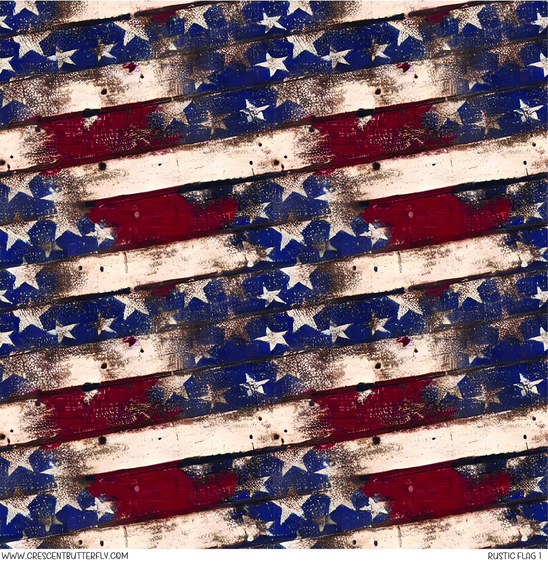 Rustic Flag 1 Printed Vinyl Sheets/tumbler Wrap - Etsy