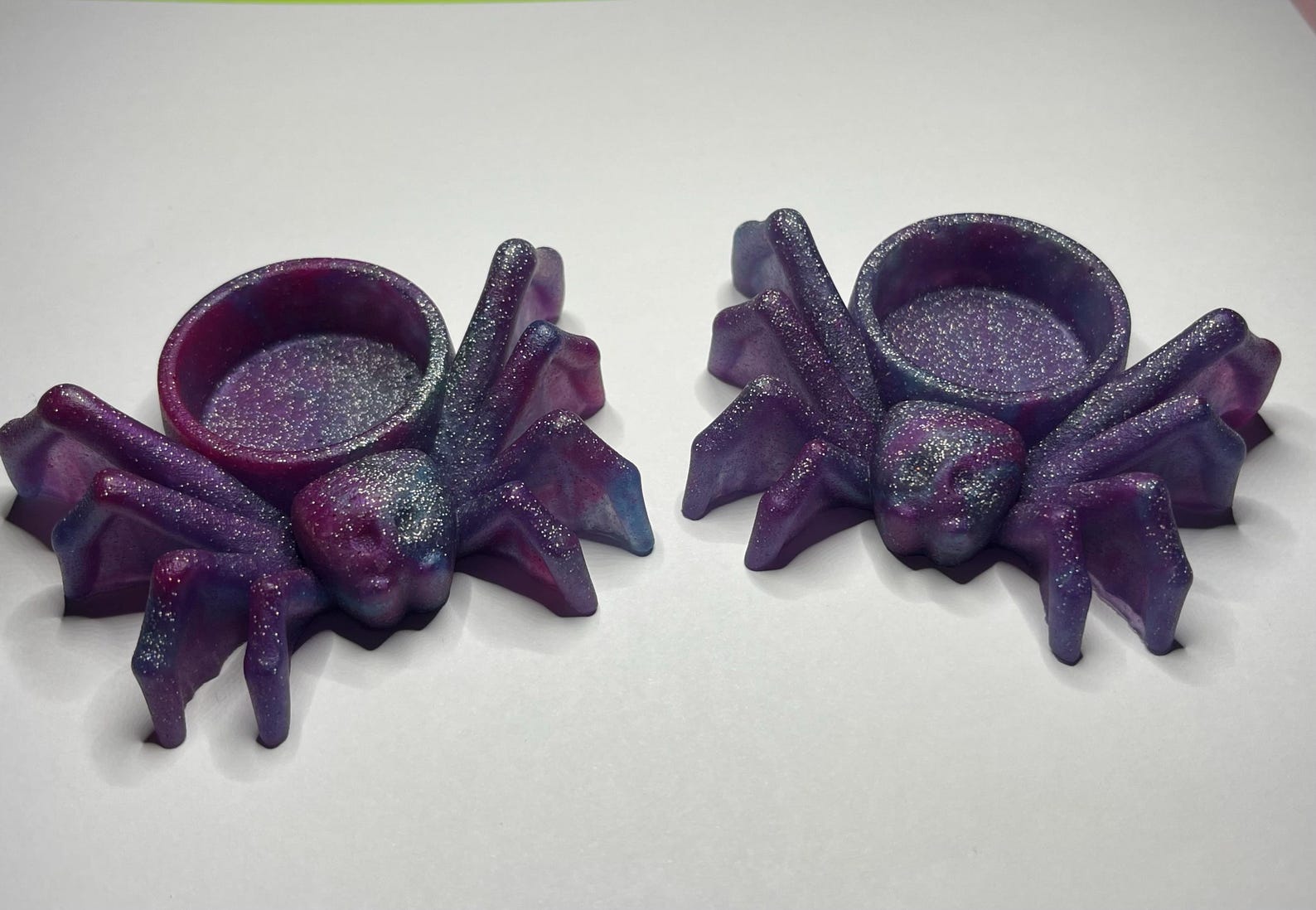 Resin Spider Tea Light Candle Holder - Etsy
