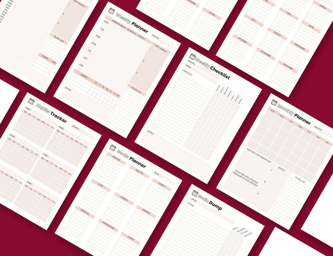 General Planner Sheets instant Download, Printable, Goals Planner ...