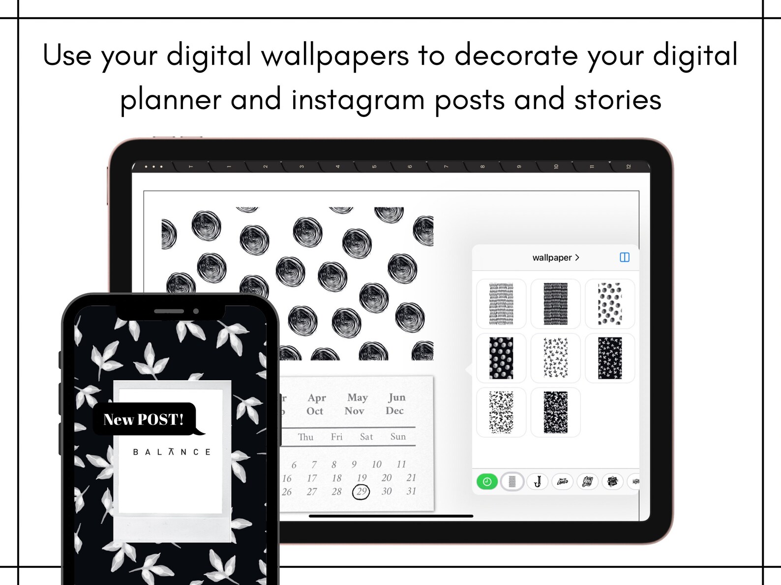 Minimalist Digital Wallpaper, Digital Download, Goodnotes, Aesthetic ...