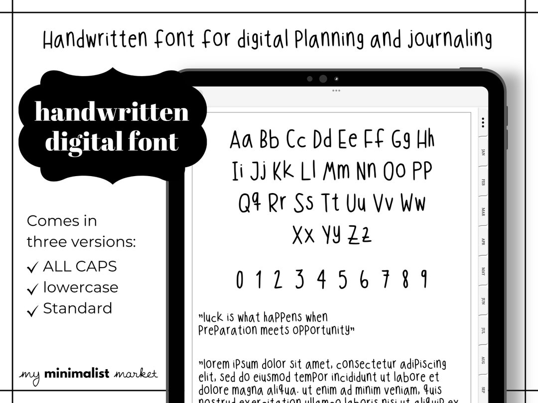 Neat Handwritten Font by My Minimalist Market, Cute Handwriting Font ...