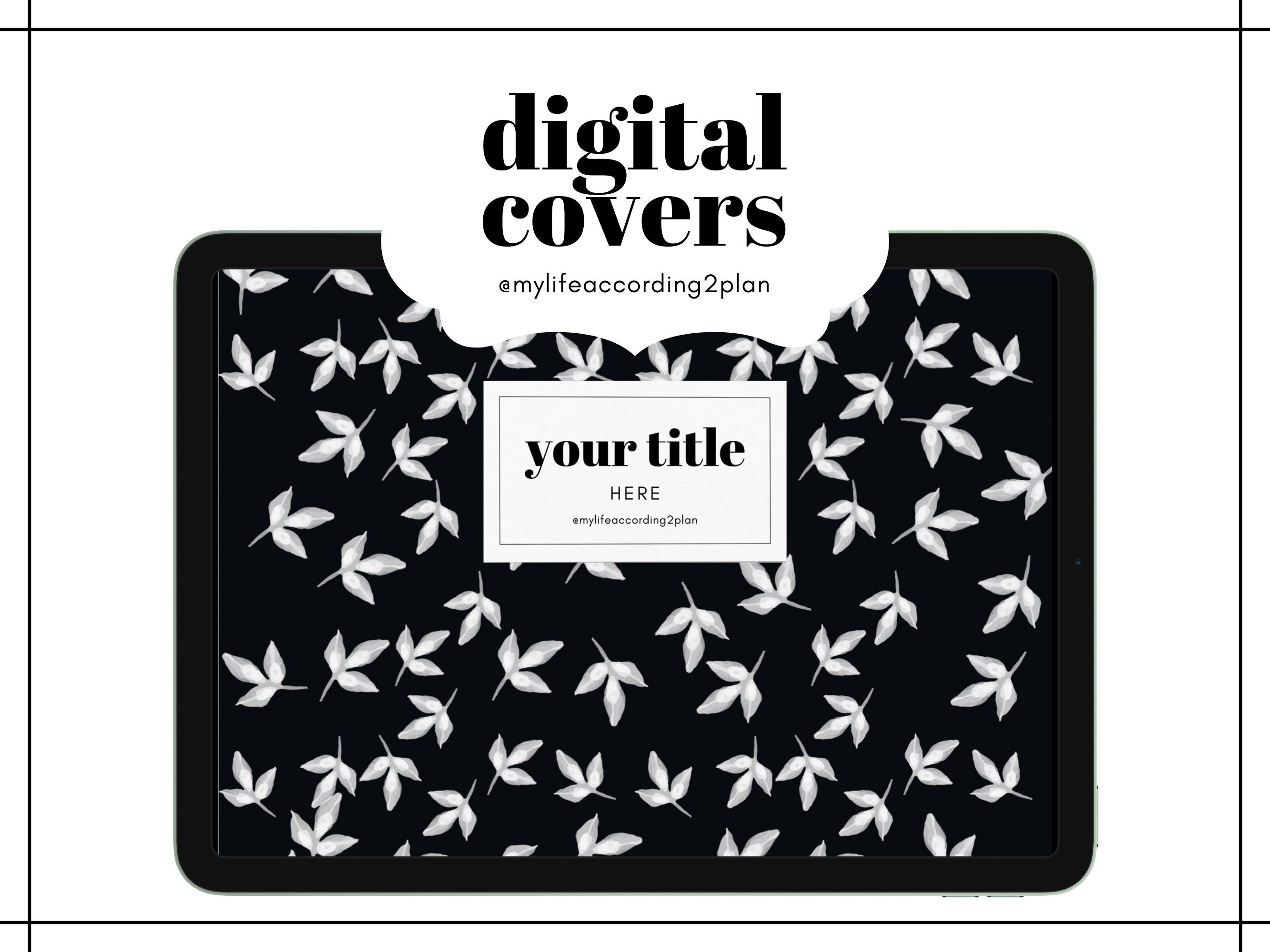 Minimalist Digital Planner Cover, Digital Journal Cover, iPad Planner ...