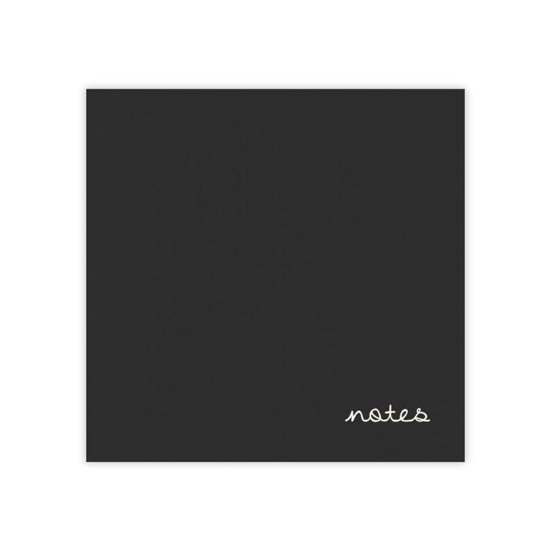 Minimalist Notes Post-it Note Pads, Black & White Sticky Notes - Etsy