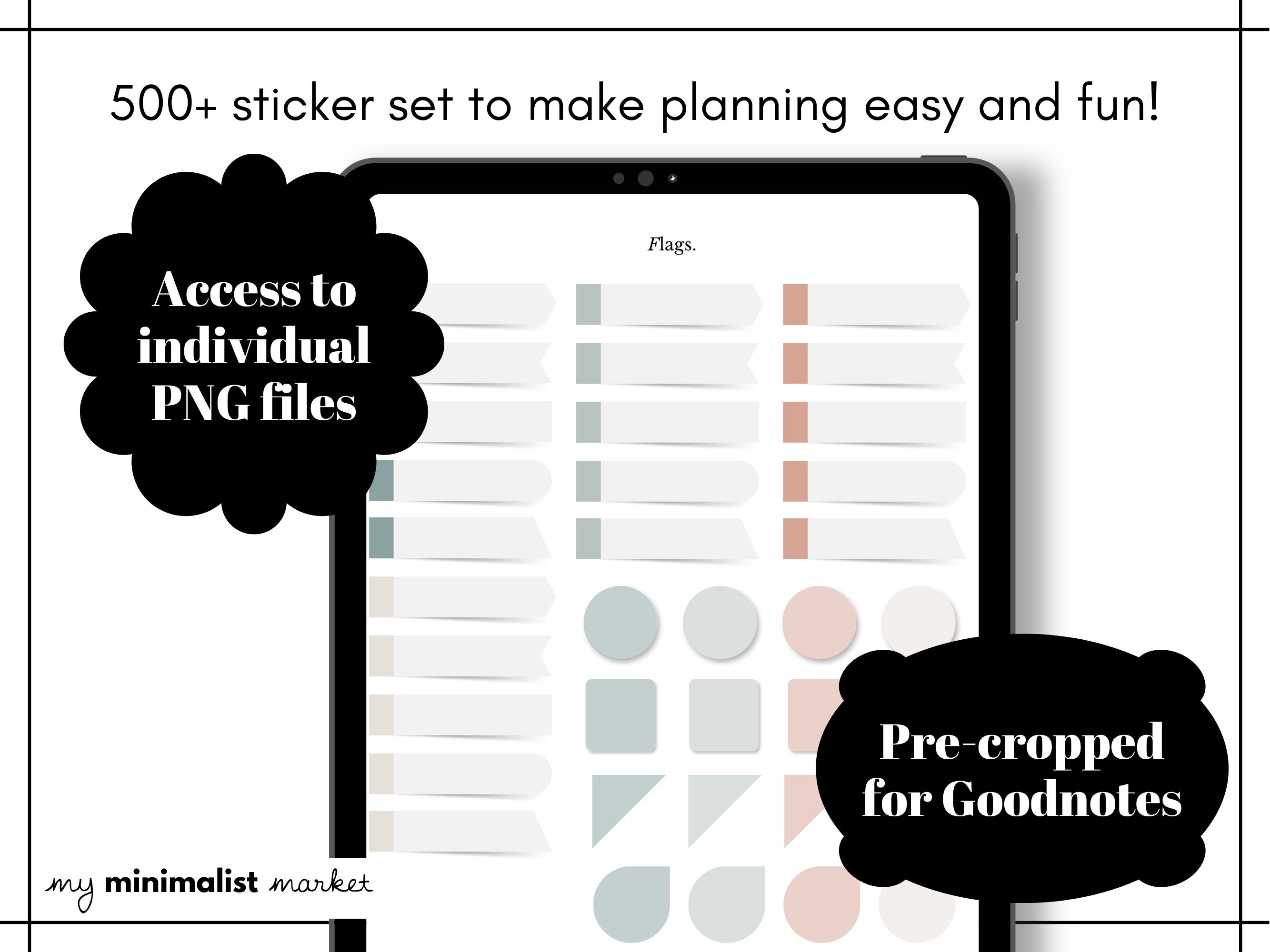 Everything Sticker Set "sea Mist Collection", Digital Planning & Bujo ...
