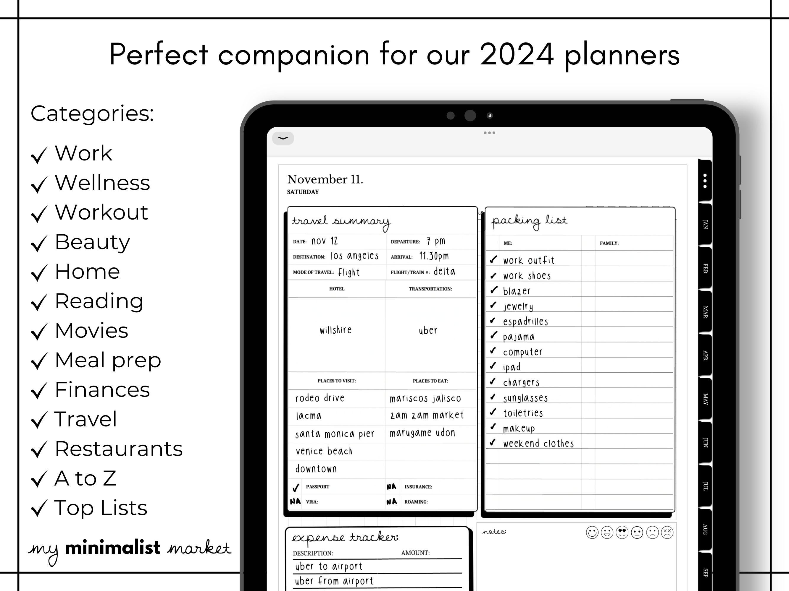 Minimalist Everyday Inserts Pro Sticker Pack, Planning and Bujo Sticker ...