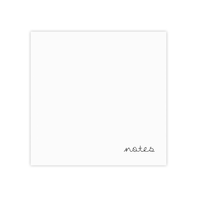 Minimalist Notes Post-it Note Pads, Black & White Sticky Notes - Etsy