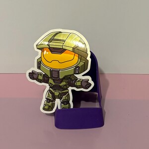 Master Chief Waterproof Vinyl Sticker | Perfect for Laptops and Water ...