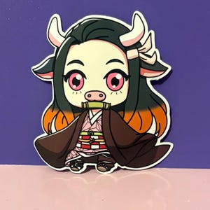 Nezuko Kamada Cow Waterproof Vinyl Sticker | Perfect for Laptops and ...
