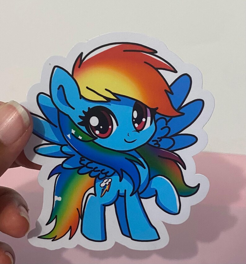 Rainbow Dash Waterproof Vinyl Sticker Perfect for Laptops and Water ...