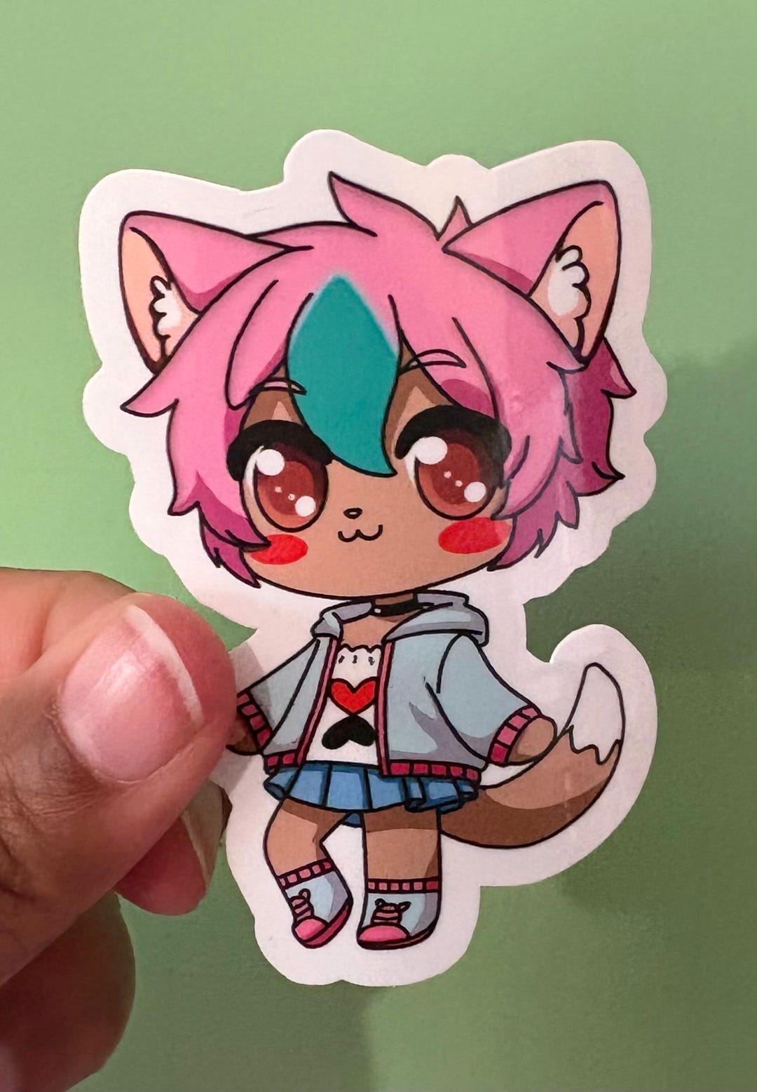 Cute Furry Cat Sticker | Perfect for Laptops & Water Bottle | Phone ...