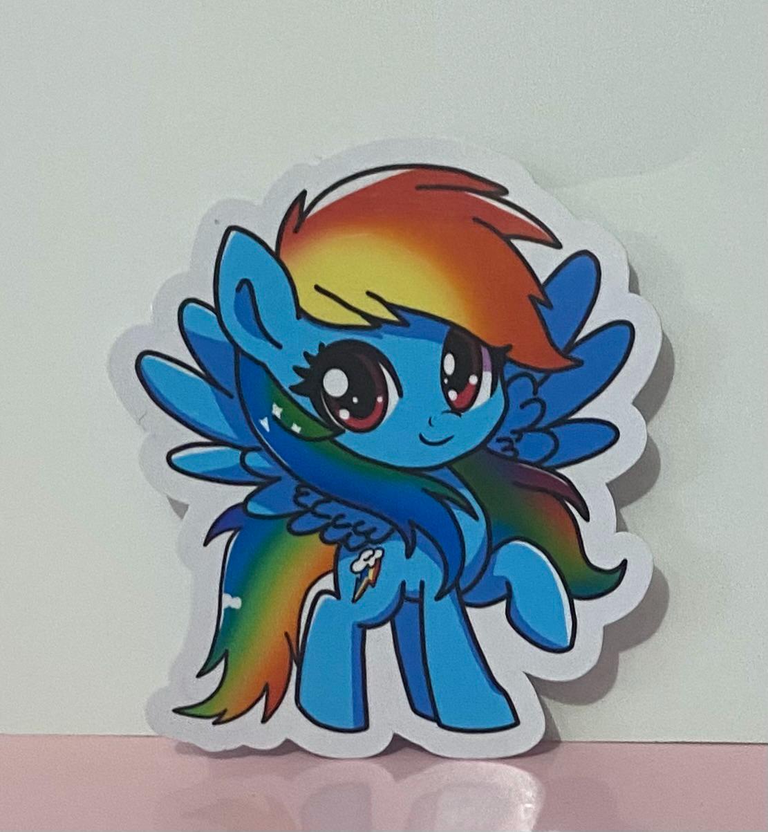 Rainbow Dash Waterproof Vinyl Sticker Perfect for Laptops and Water ...