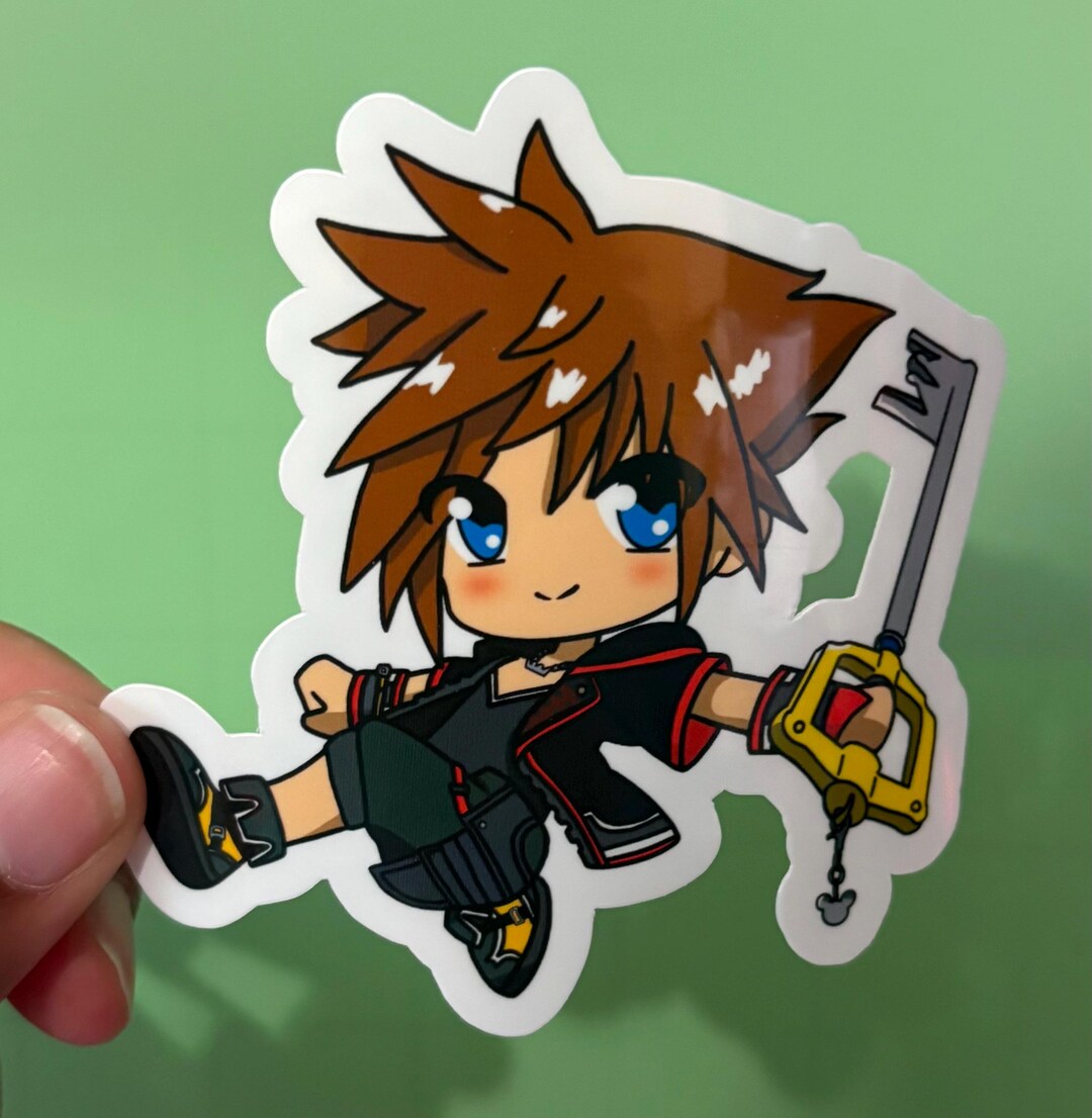Sora Waterproof Vinyl Sticker | Kingdom Hearts | Perfect for Laptops ...