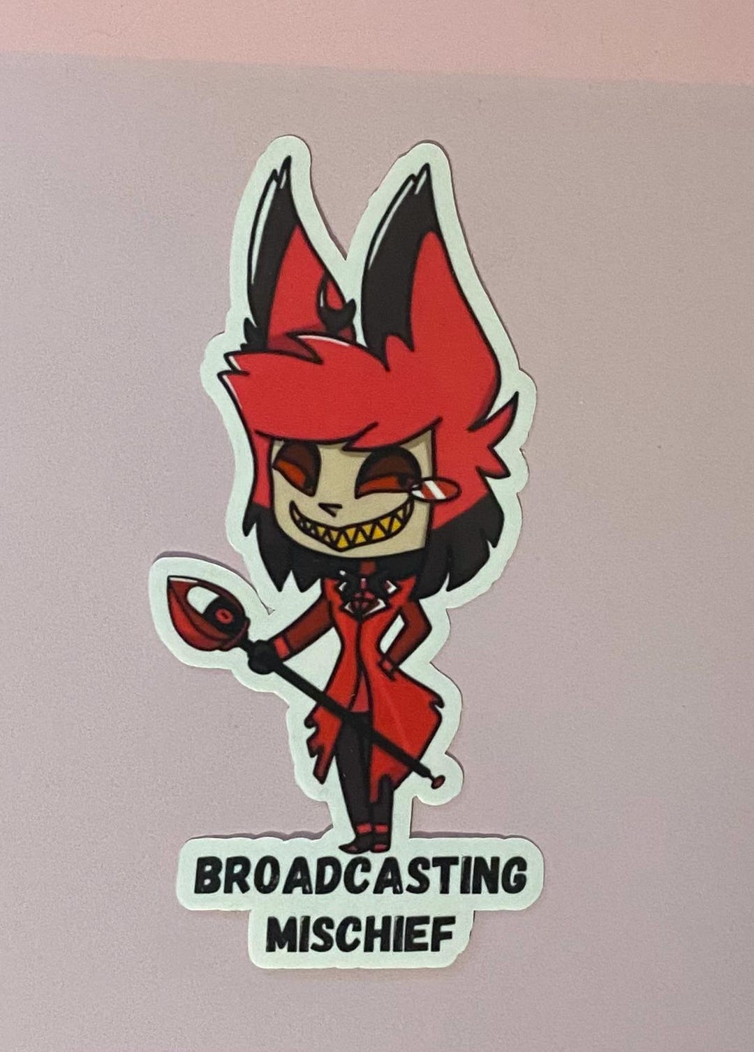 Alastor, Hazbin Hotel Waterproof Vinyl Sticker | Water Bottle Sticker ...