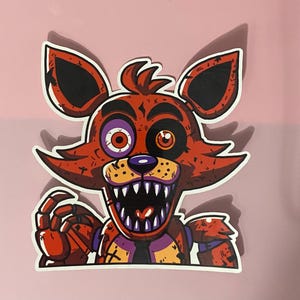 Foxy Sticker Five Nights at Freddy's FNAF Decal Cute Gaming Car Decal ...