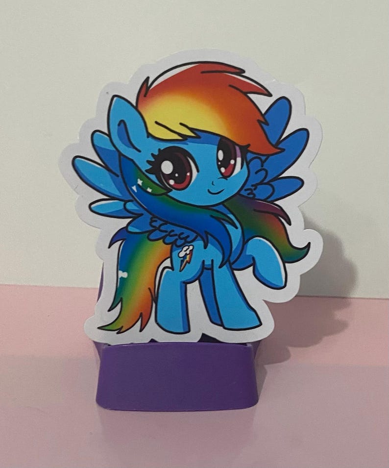 Rainbow Dash Waterproof Vinyl Sticker Perfect for Laptops and Water ...