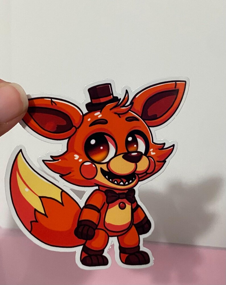 Chibi Five Nights at Freddy's Foxy Waterproof Vinyl Sticker Water ...