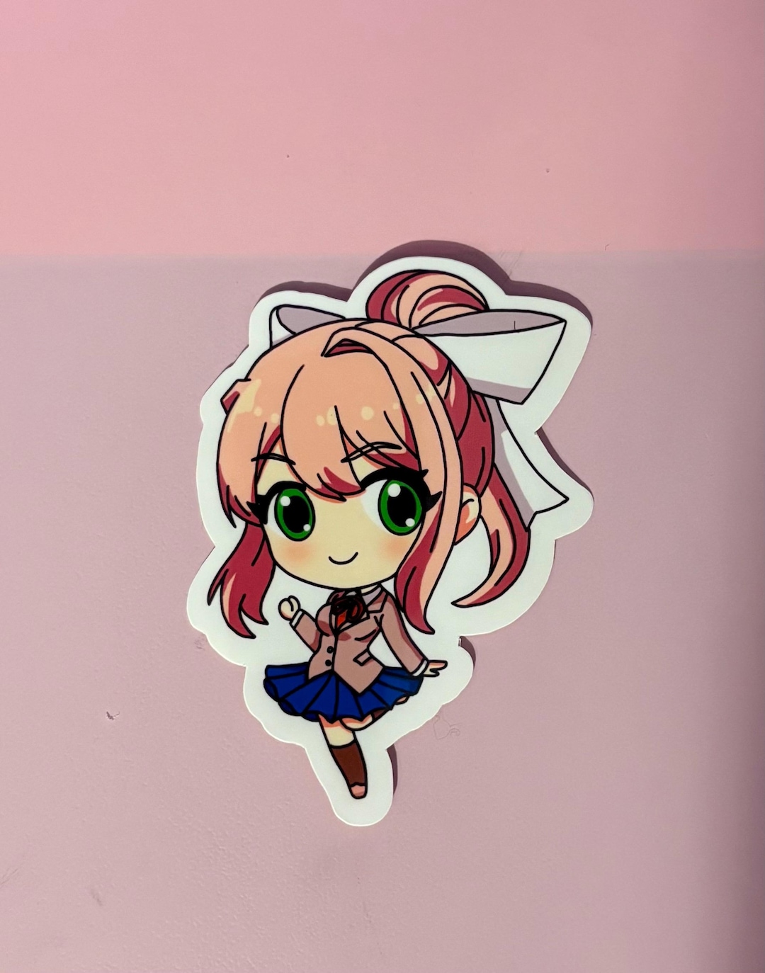 Monika Doki Doki Literature Club Waterproof Vinyl Sticker | Video Game ...