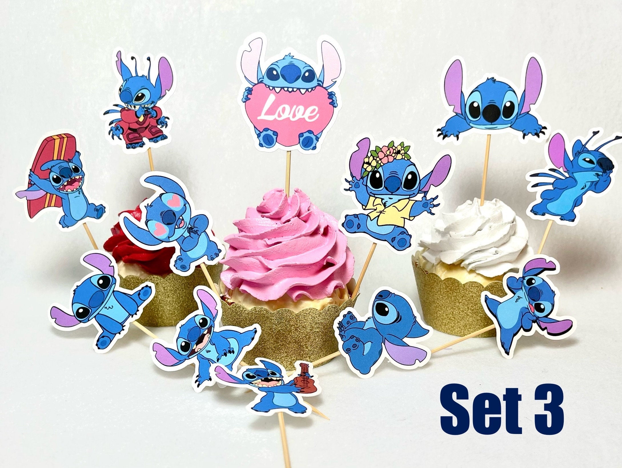 Stitch Cupcakes Toppers / Cupcakes Toppers / Stitch Birthday / Stitch ...