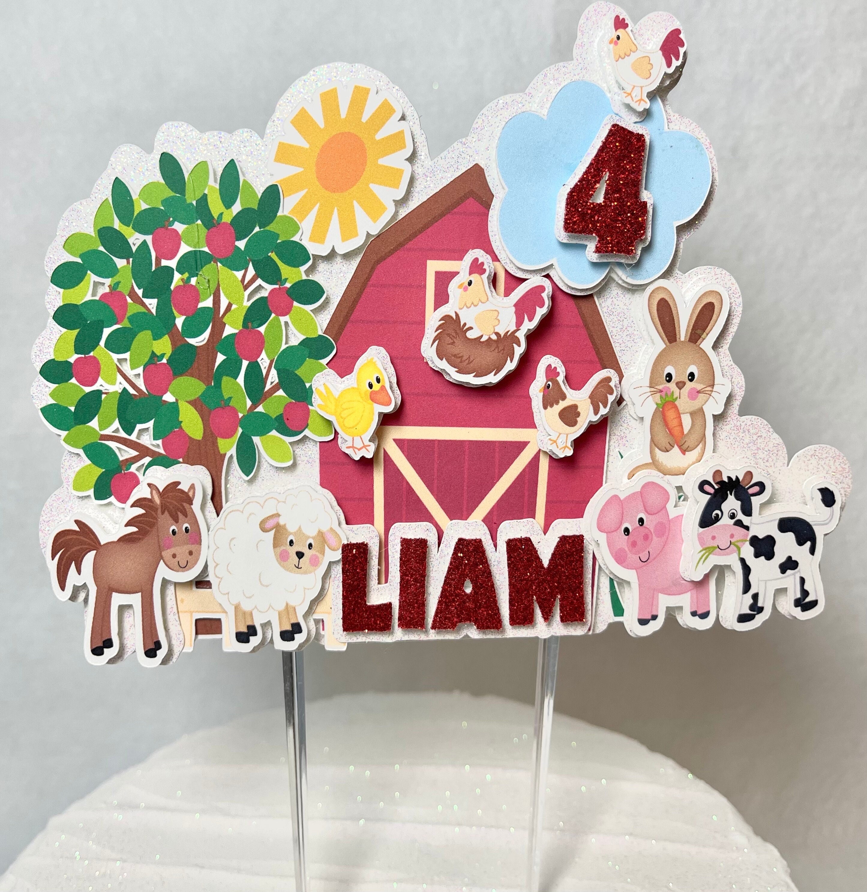 Farm Cake Topper / Cupcakes Toppers / Farm Birthday / Farm Birthday ...