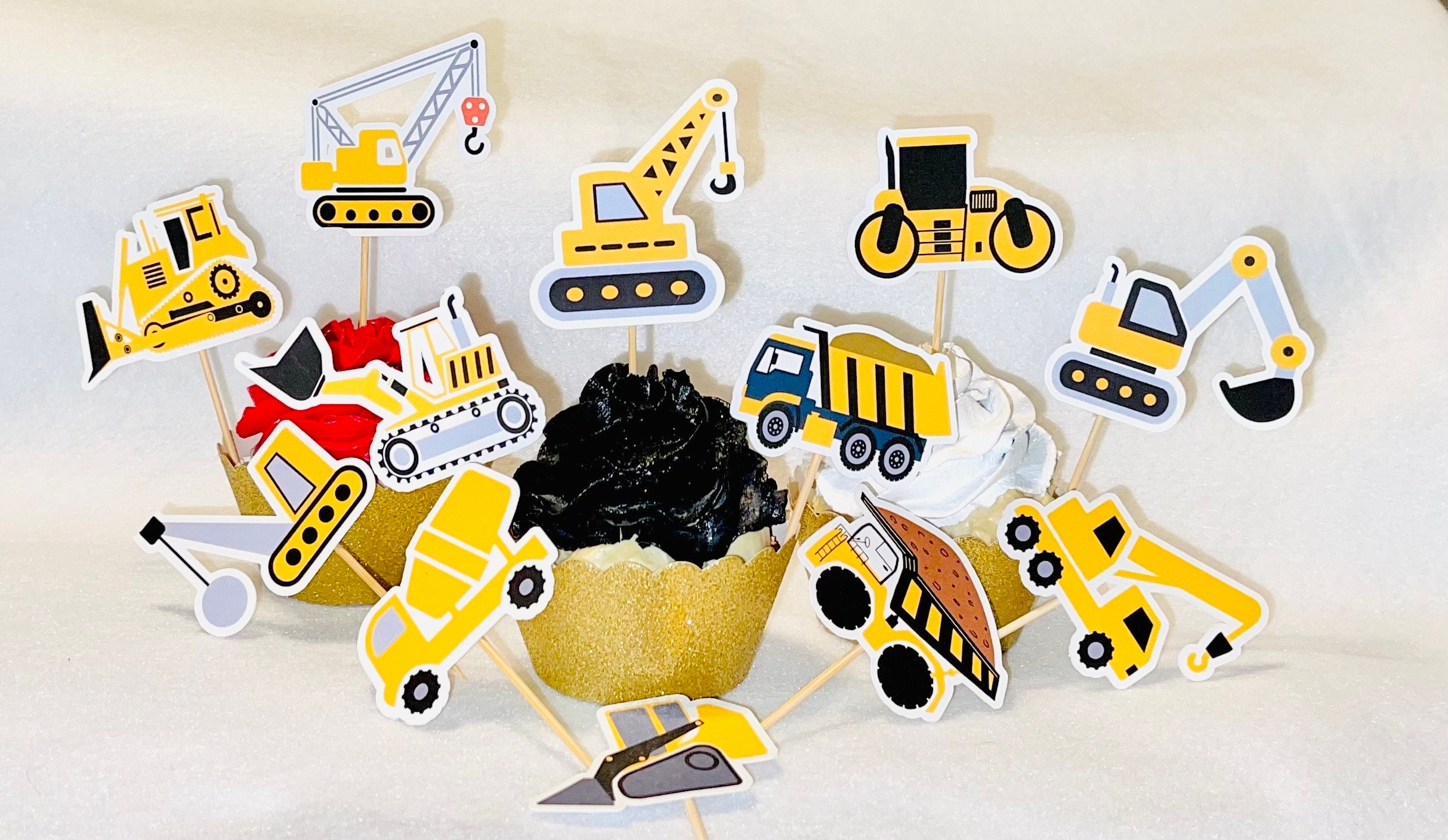 Construction Cupcake Toppers / Construction Birthday Party ...