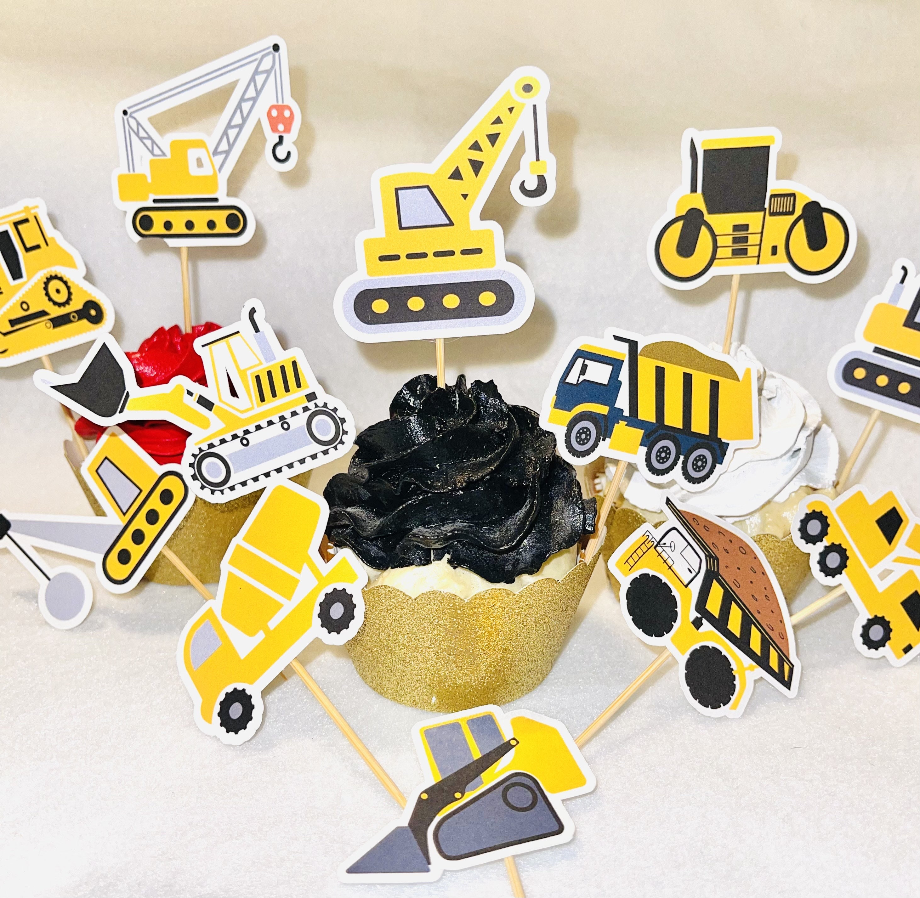Construction Cupcake Toppers / Construction Birthday Party ...