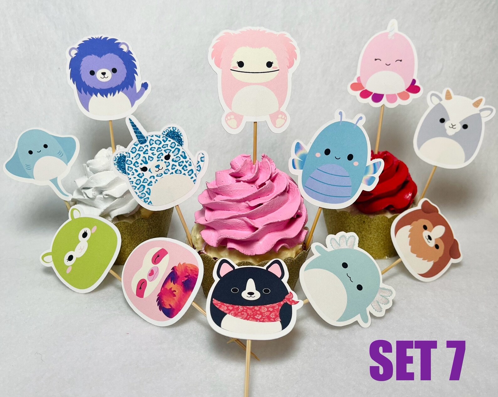 Squishmallow Cupcakes Toppers / Cupcakes Toppers / Squishmallow ...