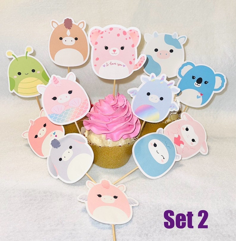 Squishmallow Cupcakes Toppers / Cupcakes Toppers / Squishmallow Birthday / Squishmallow Birthday ...