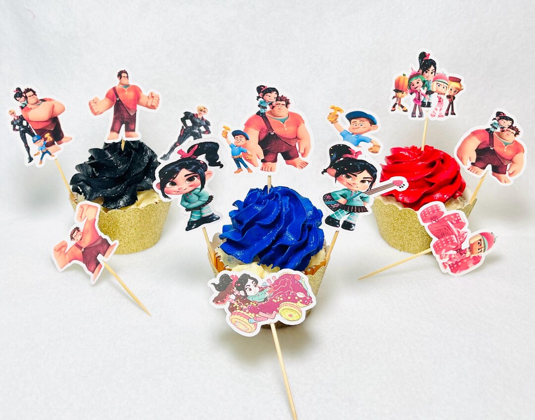 Wreck-it Ralph Cupcake Toppers: Handmade Party Decorations (set of 12 ...