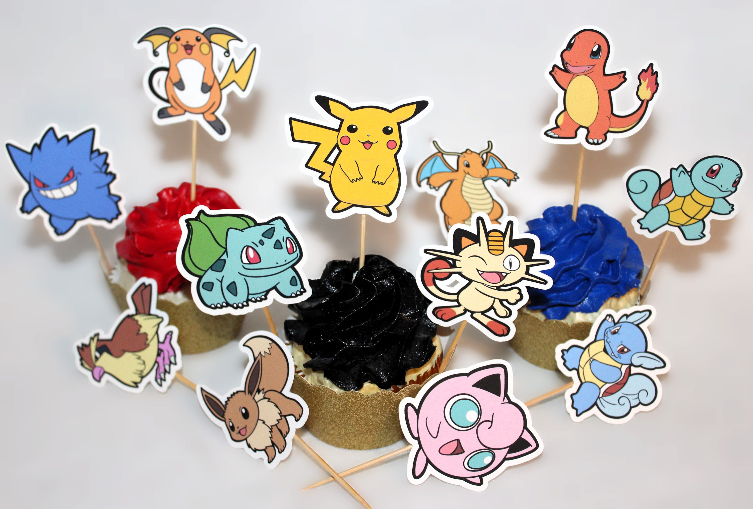 Pokemon Cupcakes Toppers / Cupcakes Toppers / Pokemon Birthday ...