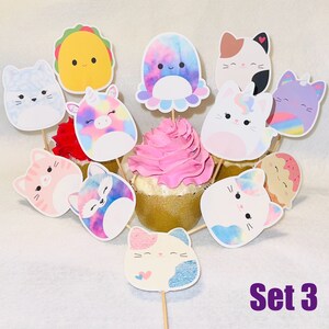 Squishmallow Cupcakes Toppers / Cupcakes Toppers / Squishmallow Birthday / Squishmallow Birthday ...