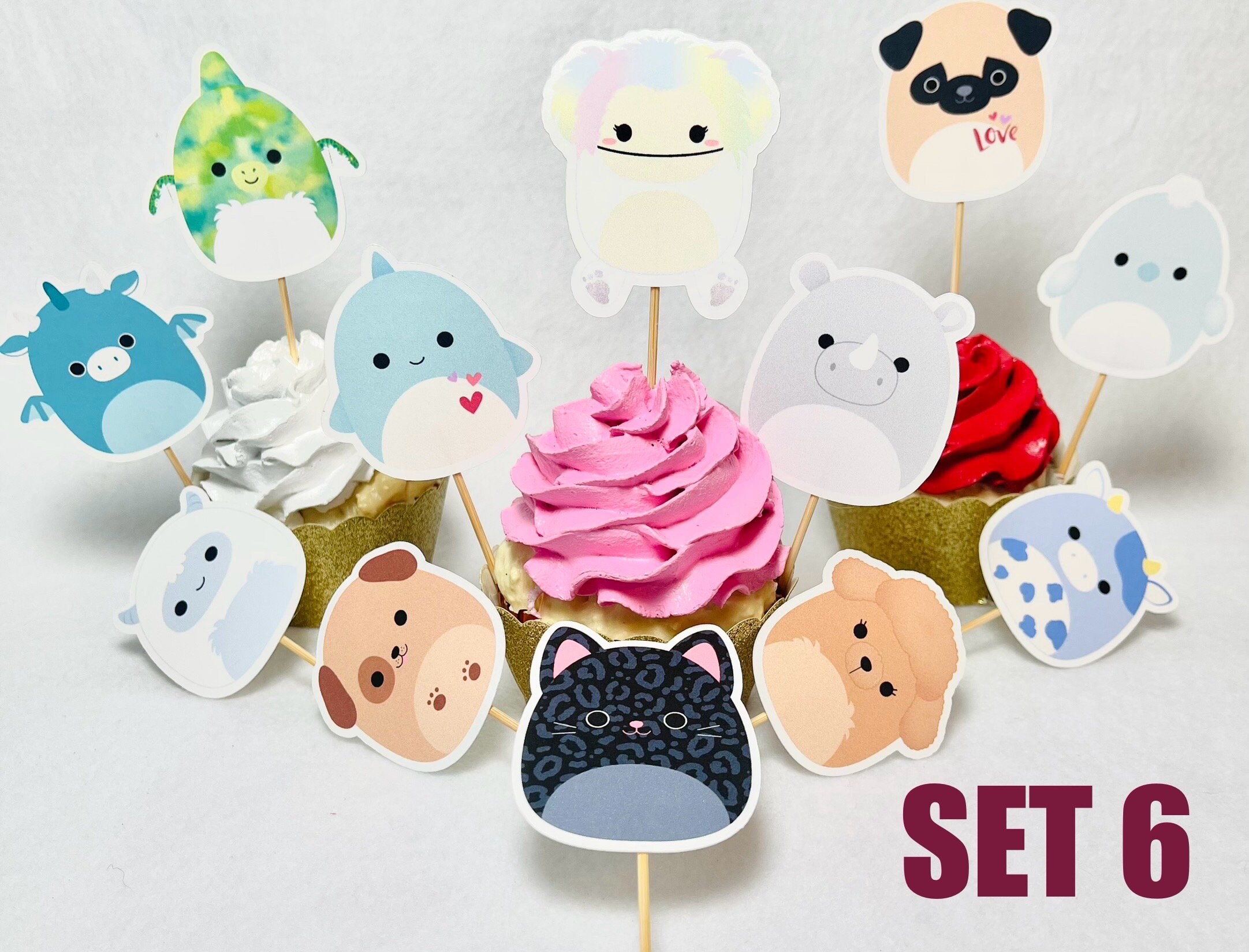 Squishmallow Cupcakes Toppers / Cupcakes Toppers / Squishmallow ...