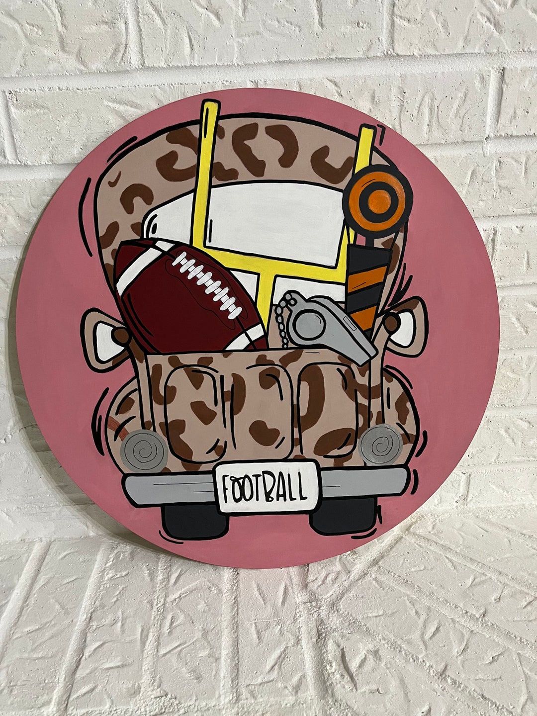 Football Door Hanger, Tailgate Truck, Game Day, Sports Door Hanger ...