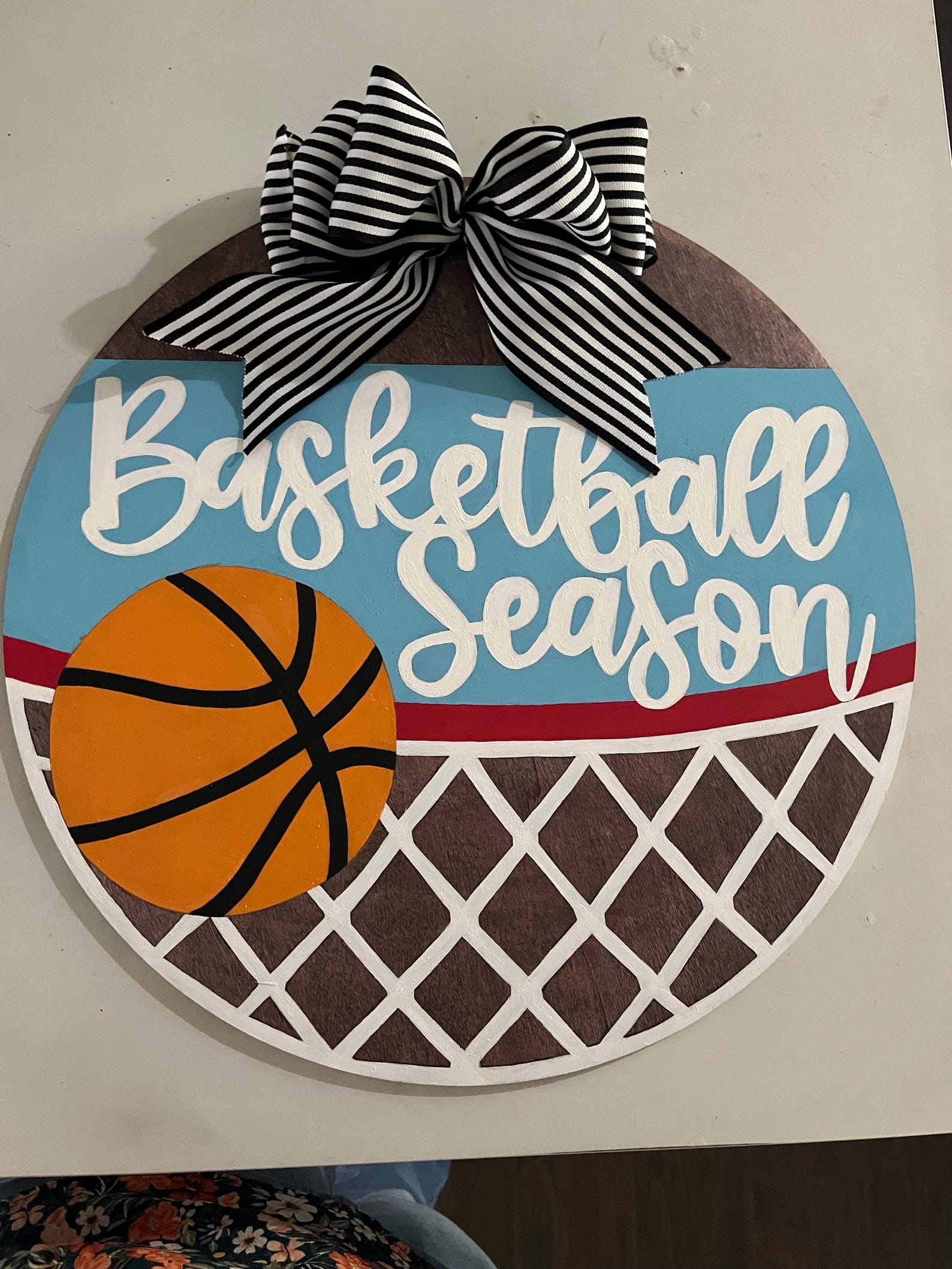 Hand Painted Basketball Door Hanger - Etsy