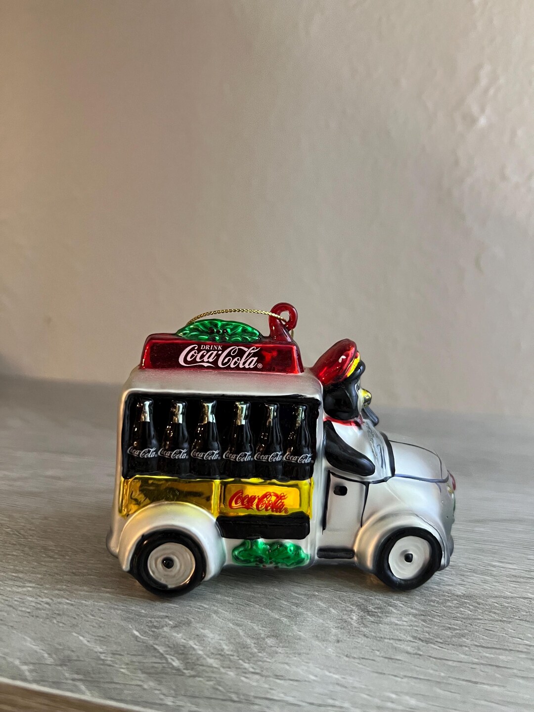 Penguin Driving Coca Cola Truck Ornament - Etsy