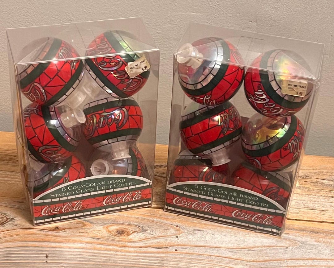 Vintage Coca Cola Stained Glass Look Light Covers - Etsy Canada