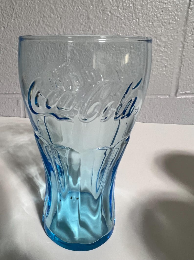 Blue Coca-cola Glass - Etsy