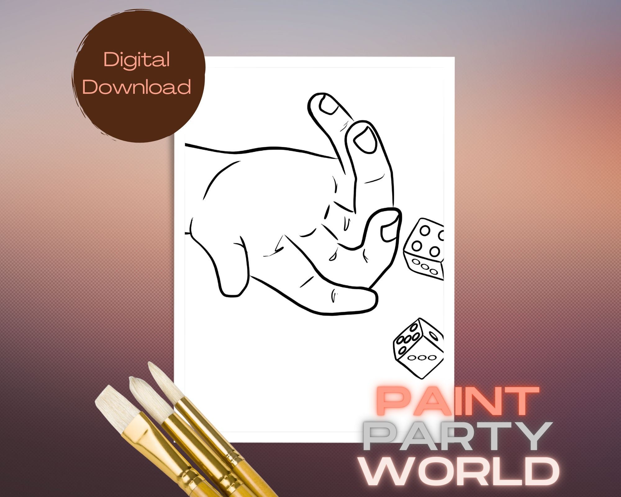 Canvas Printable Shoot/ Pre Drawn Outline Canvas/ DIY Canvas/ - Etsy