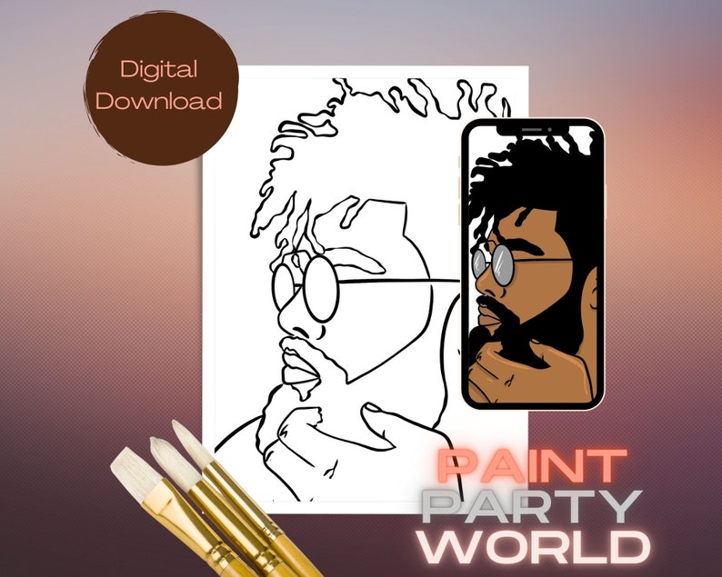 Canvas Printable Kevin / Pre Drawn Outline Canvas/ DIY Canvas/ Party ...