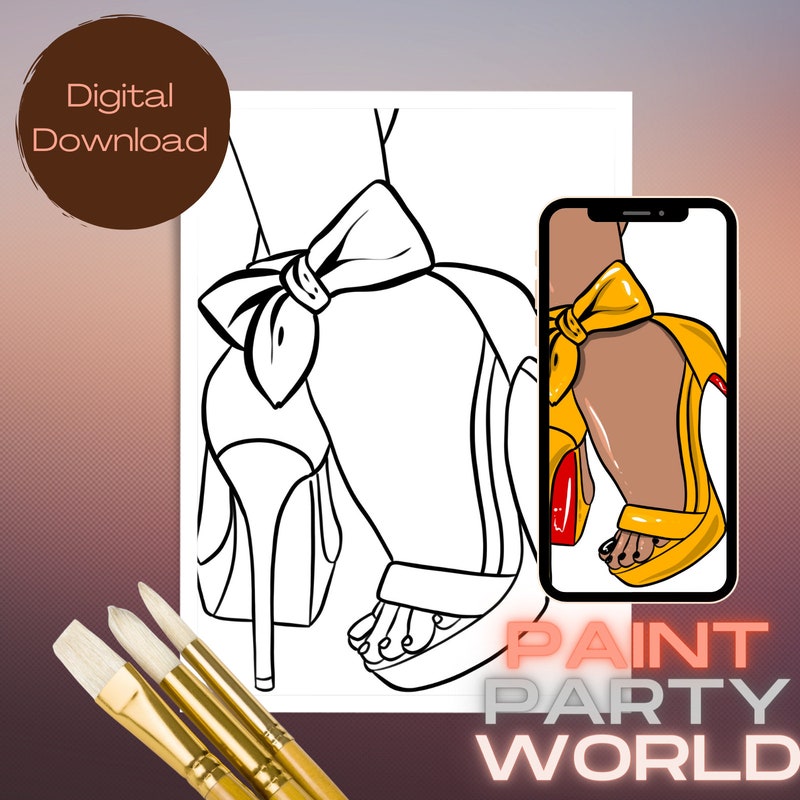 Canvas With Design to Paint - Etsy