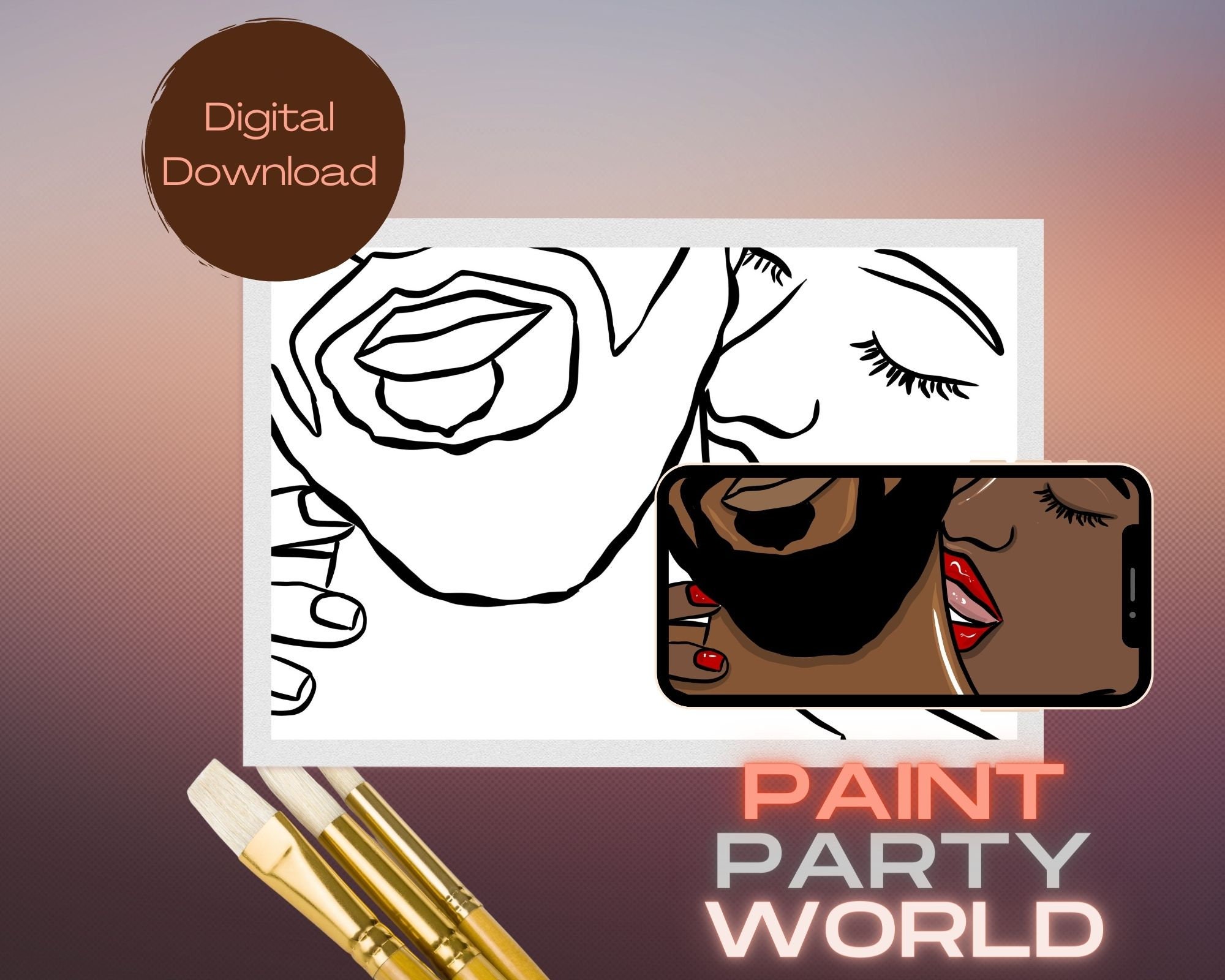 Canvas Printable Please Me/ Pre Drawn Outline Canvas Bag/ DIY - Etsy