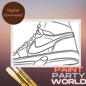 Canvas Printable Drippy/ Pre Drawn Outline Canvas/ DIY Canvas/ - Etsy
