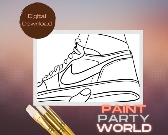 Canvas Printable Drippy/ Pre Drawn Outline Canvas/ DIY Canvas/ - Etsy