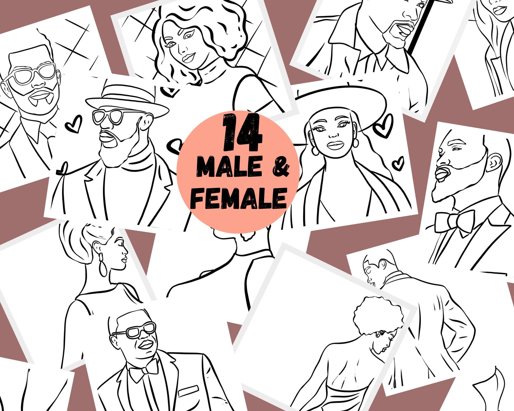 Canvas Printable Bundle / Pre Drawn Outline Canvas/ DIY Canvas/ Party ...