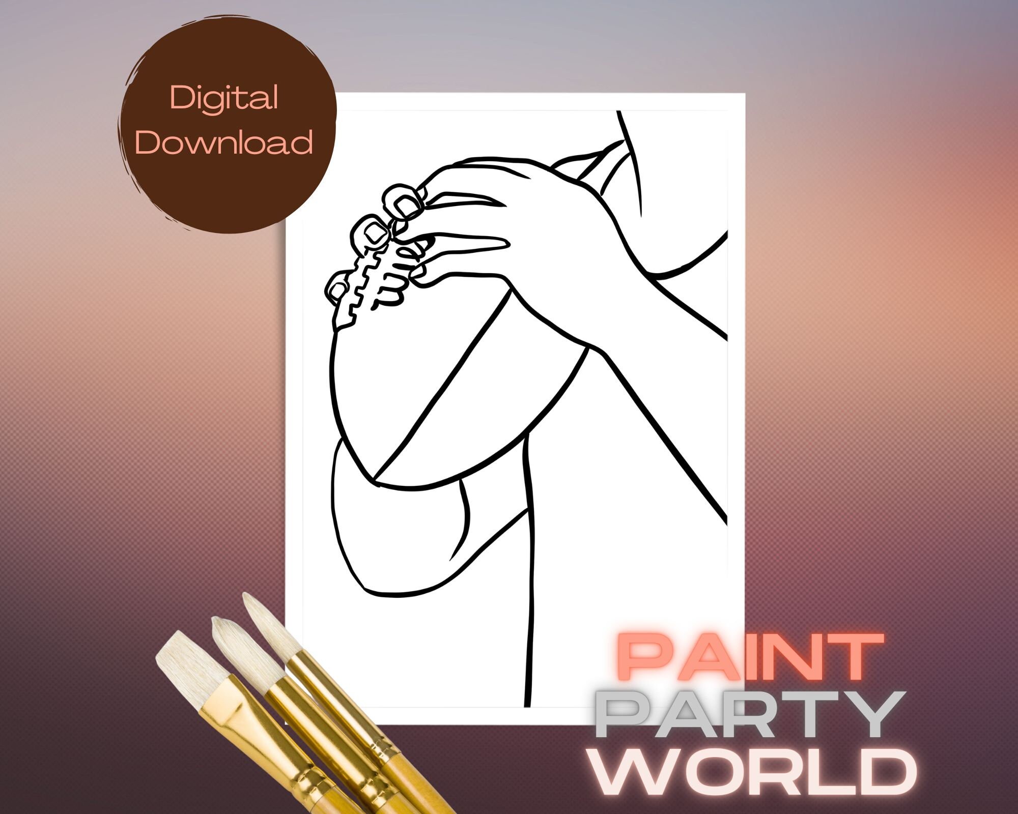 Canvas Printable Play Ball / Pre Drawn Outline Canvas/ DIY - Etsy