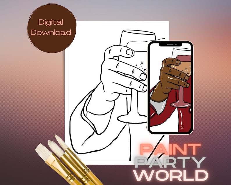 Canvas Printable Congratulations / Pre Drawn Outline Canvas/ - Etsy