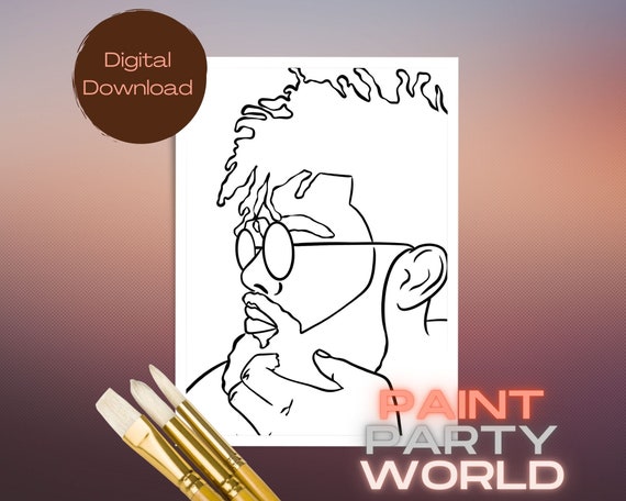 Canvas Printable Kevin / Pre Drawn Outline Canvas/ DIY Canvas/ - Etsy