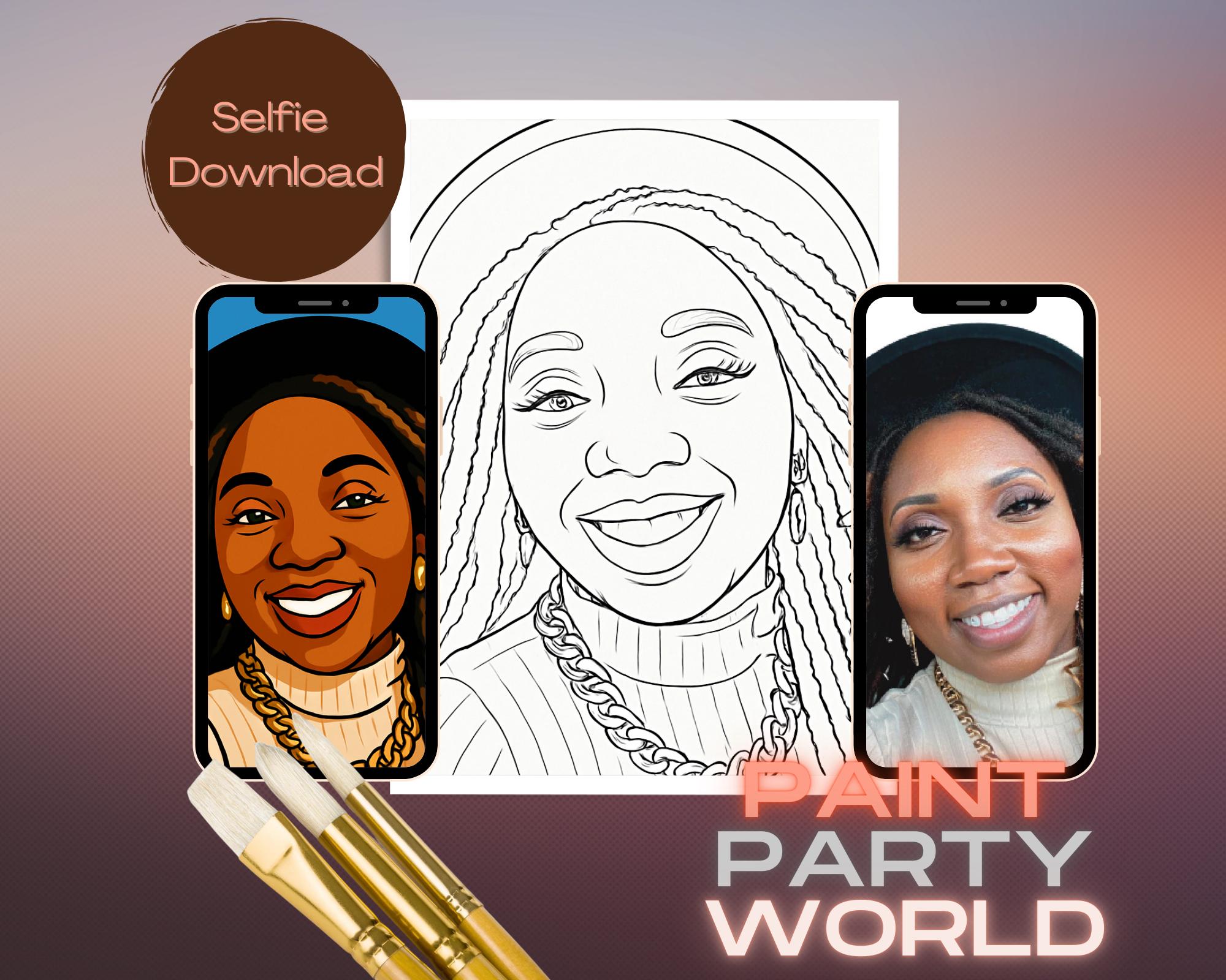 Custom Selfie Digital Downloads | Personalized Tracers, Line Art ...