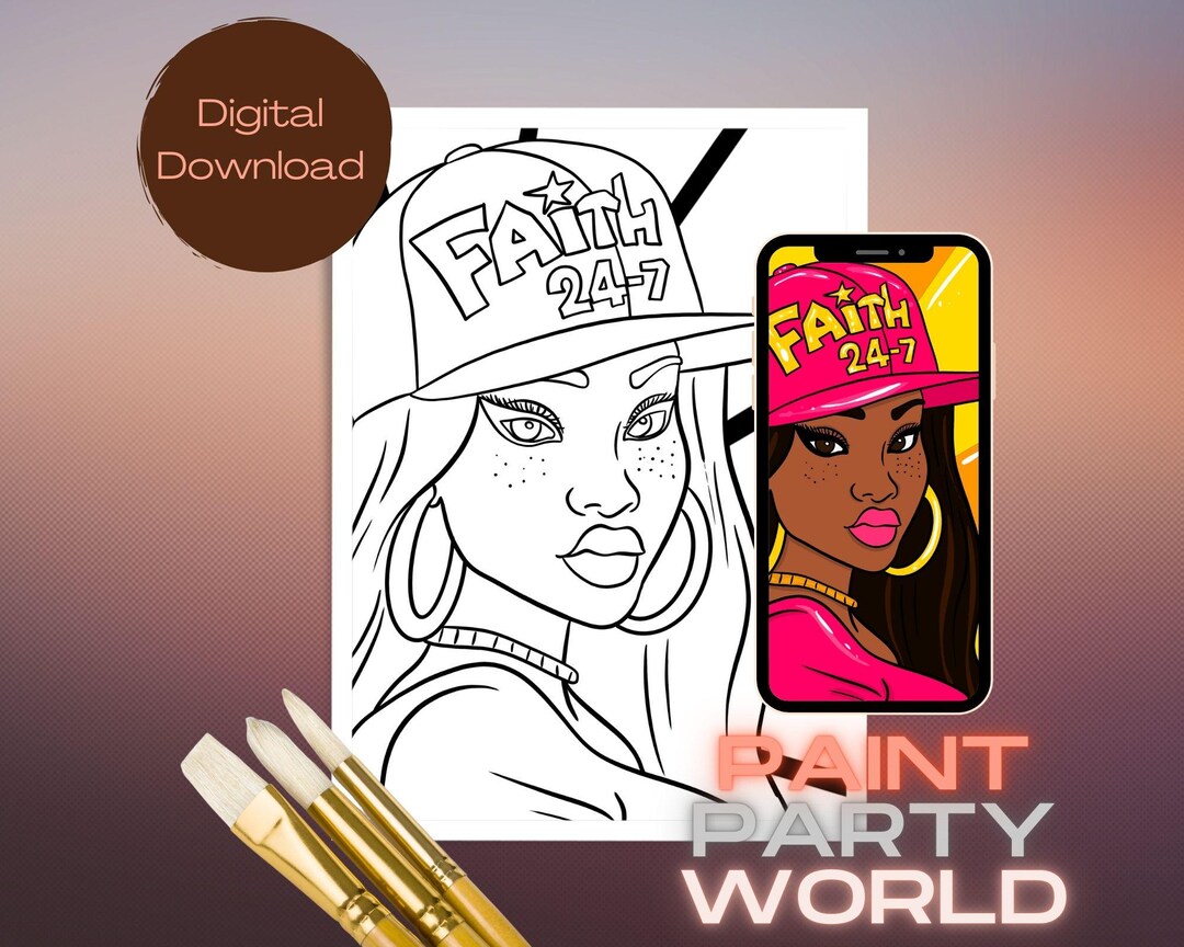 Fall Canvas Printable/ Pre Drawn Outline Canvas/ DIY Canvas/ Party ...